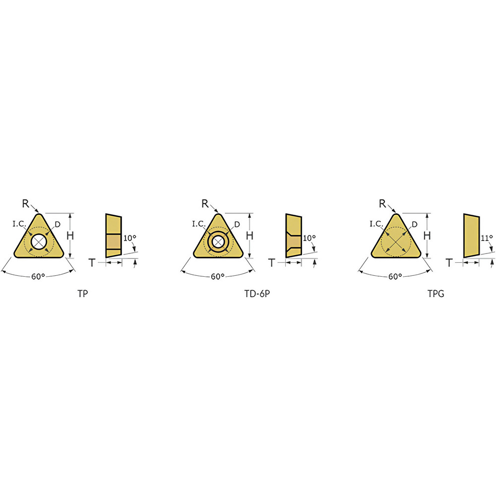Micro 100 - Turning Insert: 3/8X.548X1/8 .015R, Carbide | MSC Direct