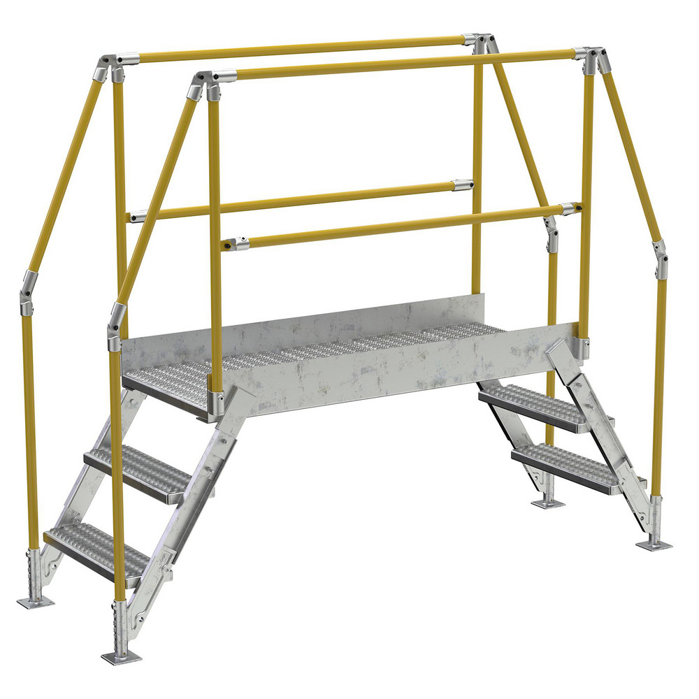Vestil - 3-Step Steel Crossover Bridge: 500 lb Capacity, 23-1/2 ...