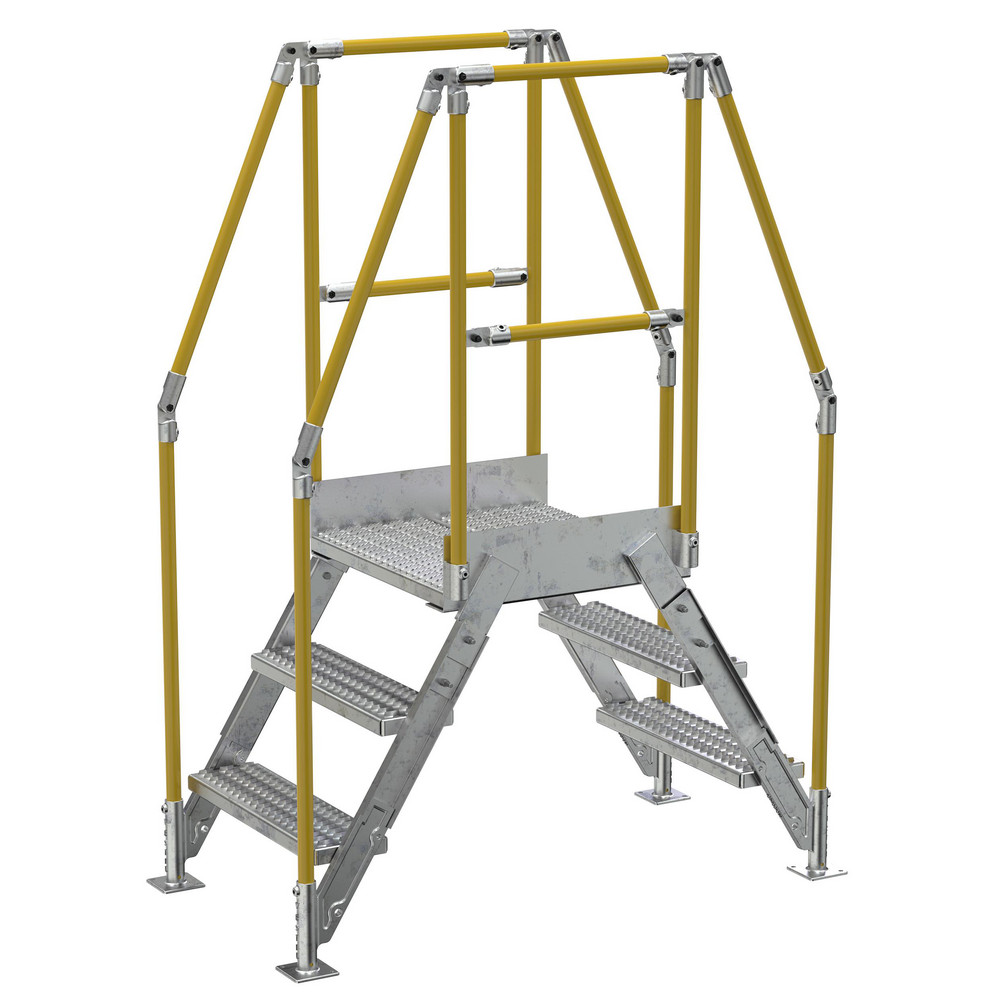 Vestil - 3-Step Steel Crossover Bridge: 500 lb Capacity, 23-1/2 ...