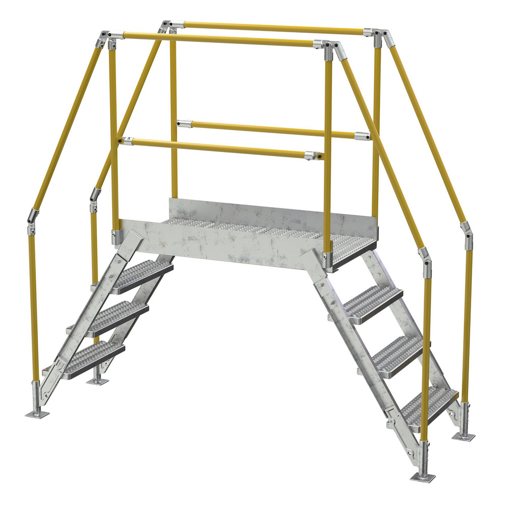 Vestil - 4-Step Steel Crossover Bridge: 500 lb Capacity, 23-1/2 ...
