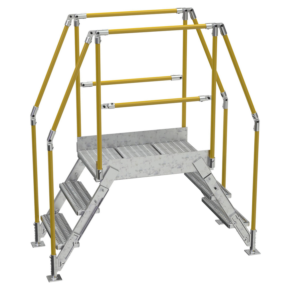 Vestil - 3-Step Steel Crossover Bridge: 500 lb Capacity, 23-1/2 ...