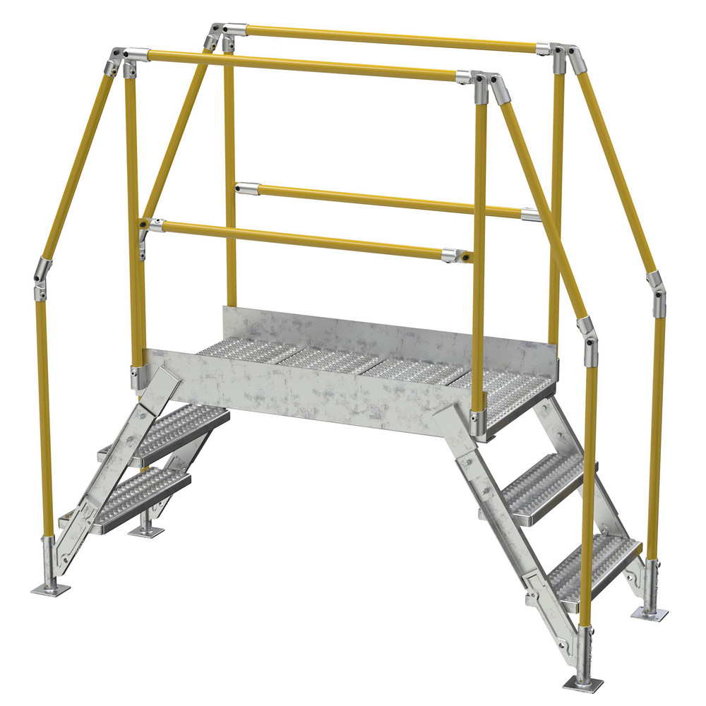 Vestil - 3-Step Steel Crossover Bridge: 500 lb Capacity, 23-1/2 ...