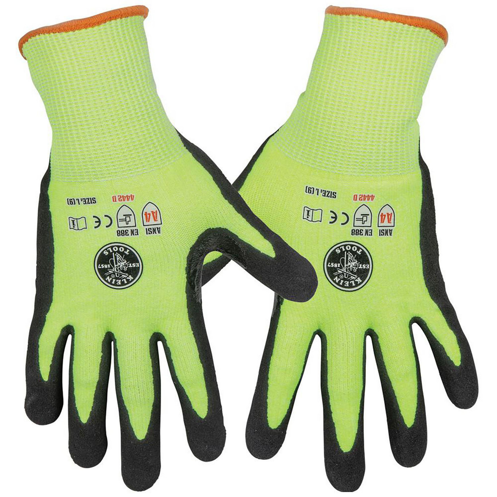 Klein Tools - Puncture-Resistant Gloves: Size Large, ANSI Cut A4, ANSI ...