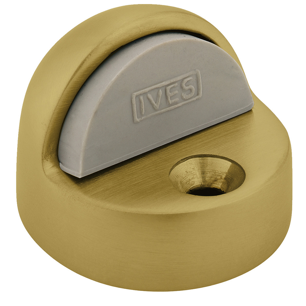 IVES - Door Stops: Type: Floor Stop; Finish/Coating: Satin Brass; Projection: 1-3/8 | MSC Direct