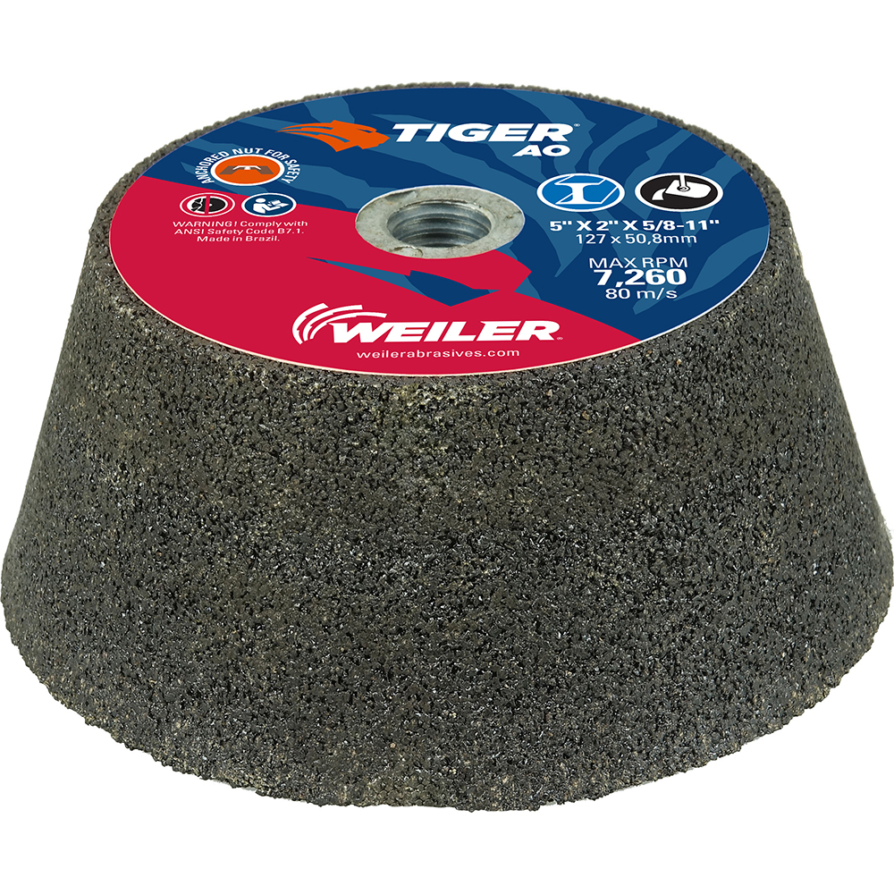 Weiler - Tool & Cutting Grinding Wheel: 5" Dia, 1" Width, 5/8" Hole, 16 ...