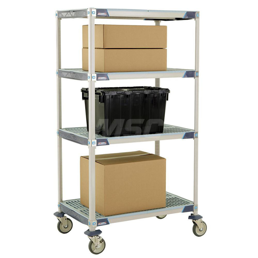 Metro - Shelf Utility Cart: 37-3/4" Long, 26-5/16" Wide, Polymer & 304 ...
