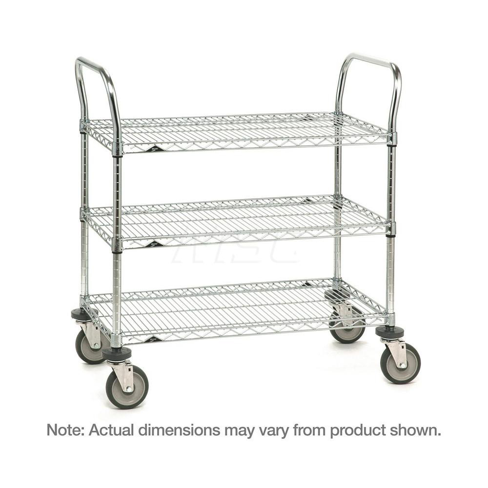 Metro - Utility Utility Cart: 36" Long, 21" Wide, Steel, 900 lb ...