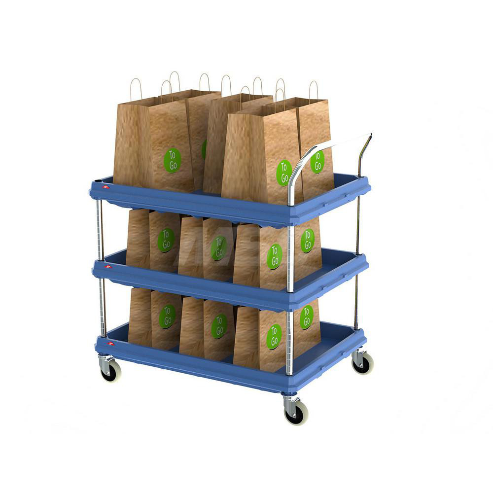 Metro - Utility Utility Cart: 33-3/4" Long, 21-1/2" Wide, Polymer ...