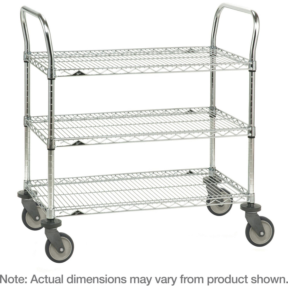 Metro - Utility Utility Cart: 36" Long, 24" Wide, 304 Stainless Steel ...