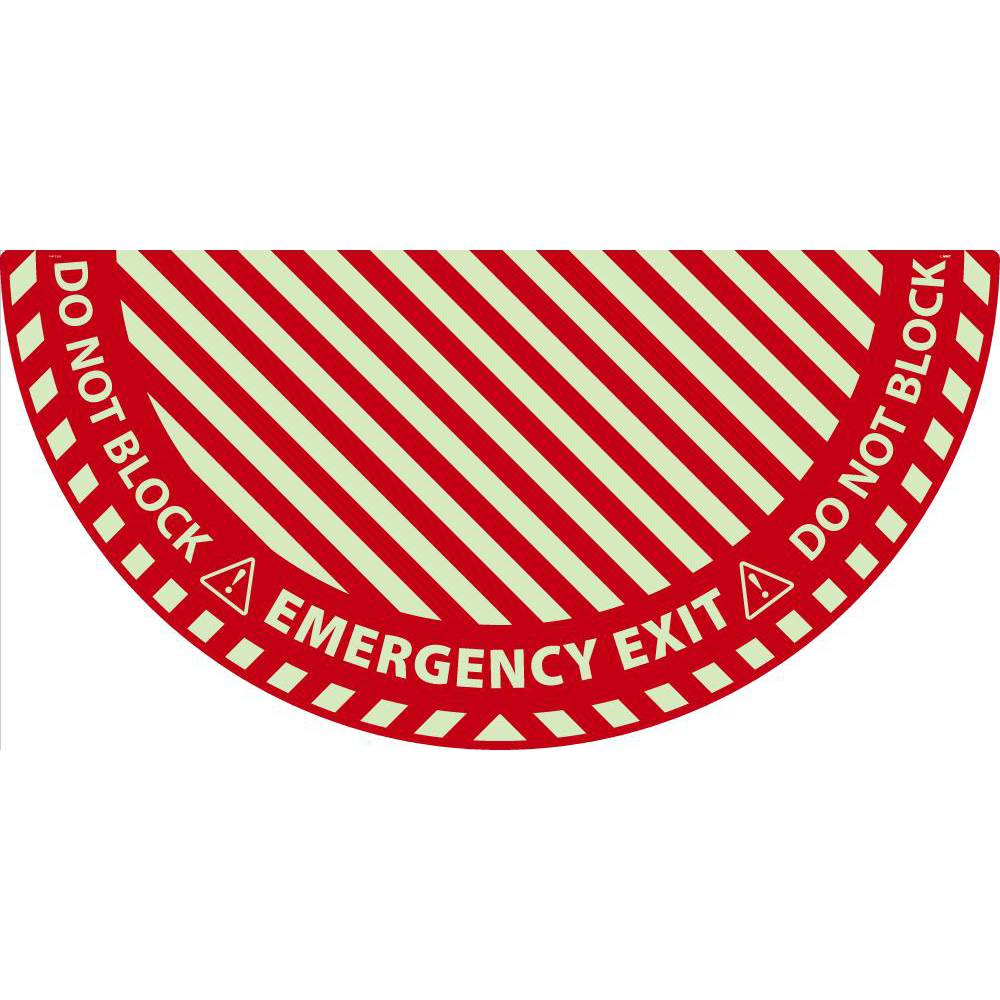 NMC - Adhesive Backed Floor Signs; Message Type: Exit, Entrance ...