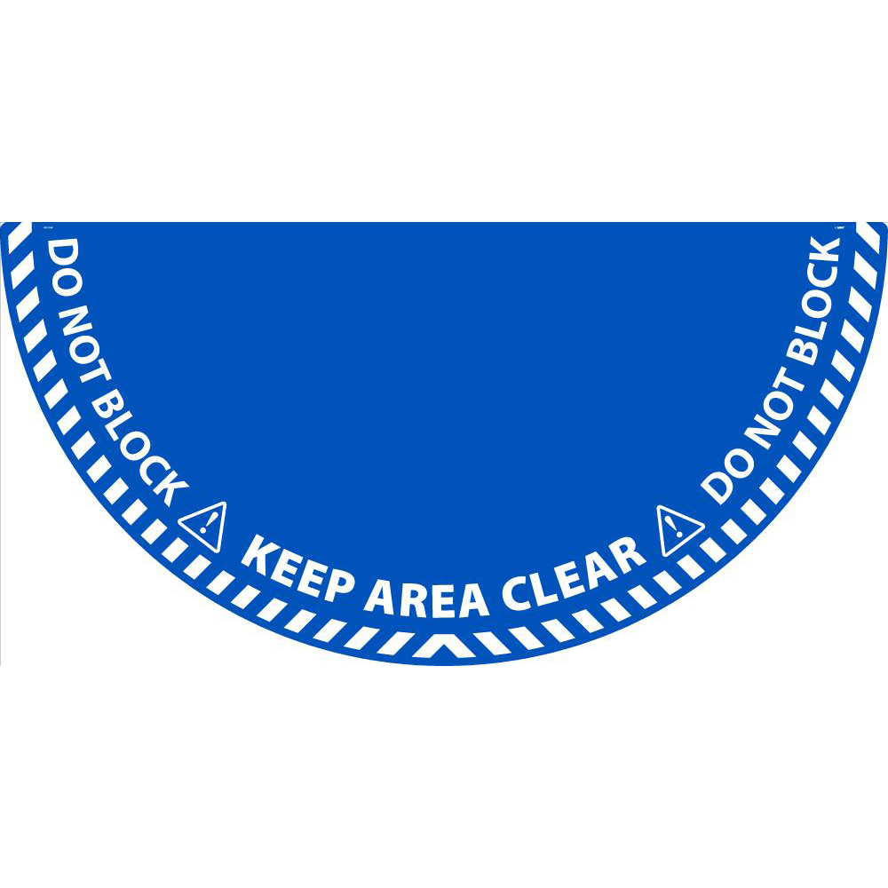 AccuformNMC - Workplace/Safety Adhesive Backed Floor Sign: Semi Round ...
