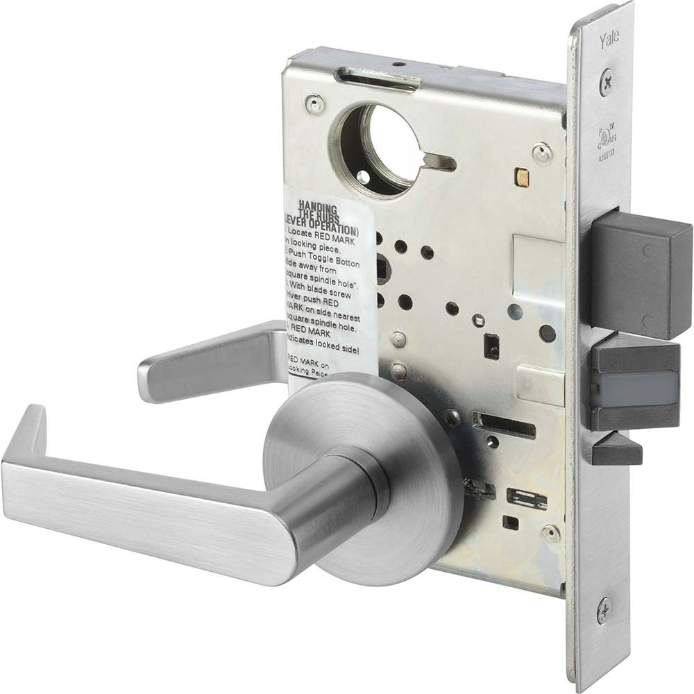 Yale - Lockset: Use with 1-3/4 to 2-1/8" Thick Doors, Satin Chrome ...