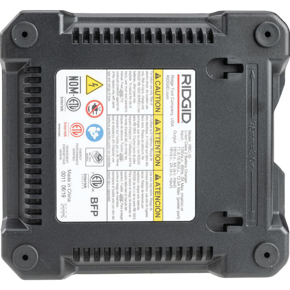 Ridgid - Power Tool Charger: 18V, Lithium-ion | MSC Direct