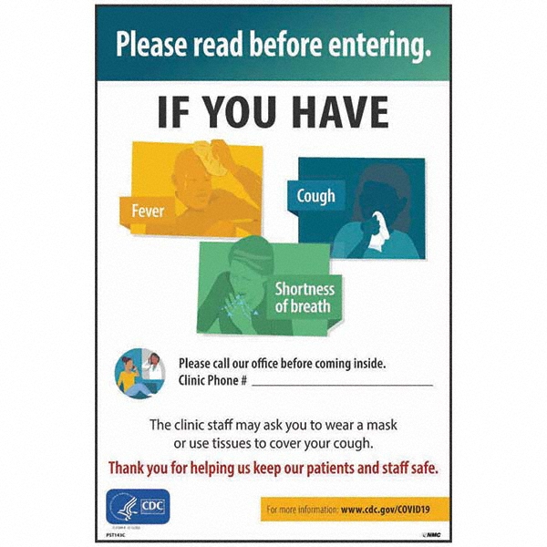 NMC - Please Read Before Entering - If You Have Fever Cough Shortness ...