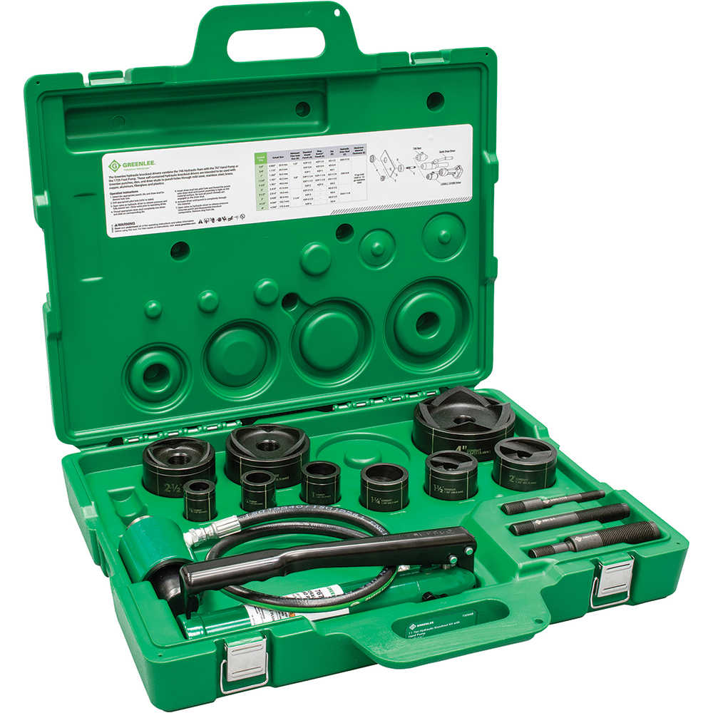 Greenlee - Punch & Driver Kits: Tool Type: Knockout Set; Punch Shape ...