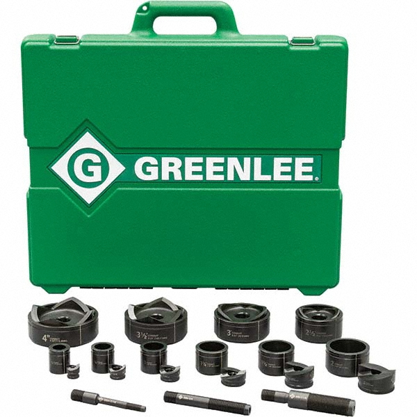 Greenlee - Punch & Driver Kits: Tool Type: Knockout Set; Punch Shape ...