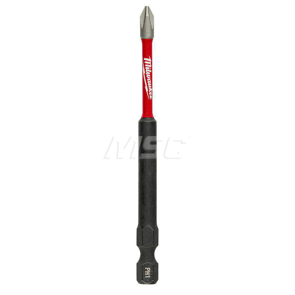 Milwaukee Tool - Power Screwdriver Bit: #1 Phillips, 1/4" Hex Drive ...