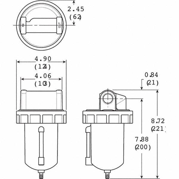 PRO-SOURCE - Filters; Port Size (NPT): 1 ; Height (Inch): 8.7200 ...