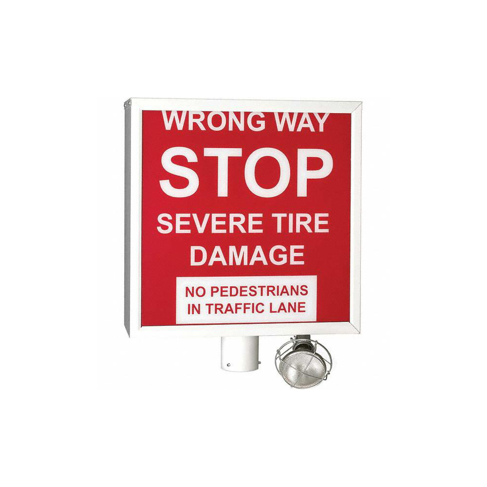 TAPCO - Warning & Safety Reminder Sign: Square, Wrong Way - STOP / 5MPH ...