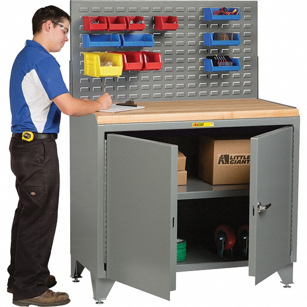 Little Giant® - Stationary Security Workstation: 36" Wide, 24" Deep, 43 ...