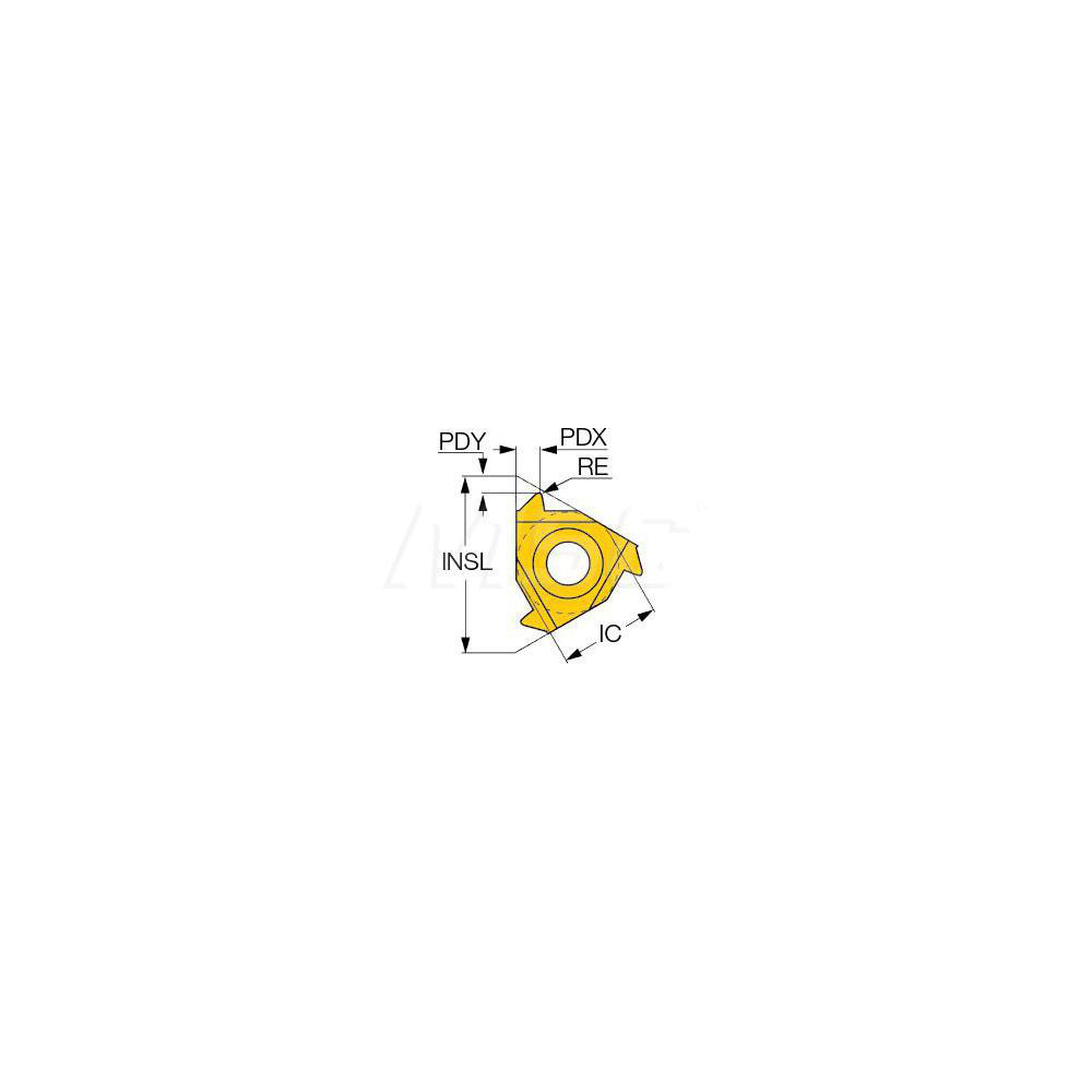 Iscar - Laydown Threading Insert: 22UIR4ABUT IC908, Carbide | MSC Direct