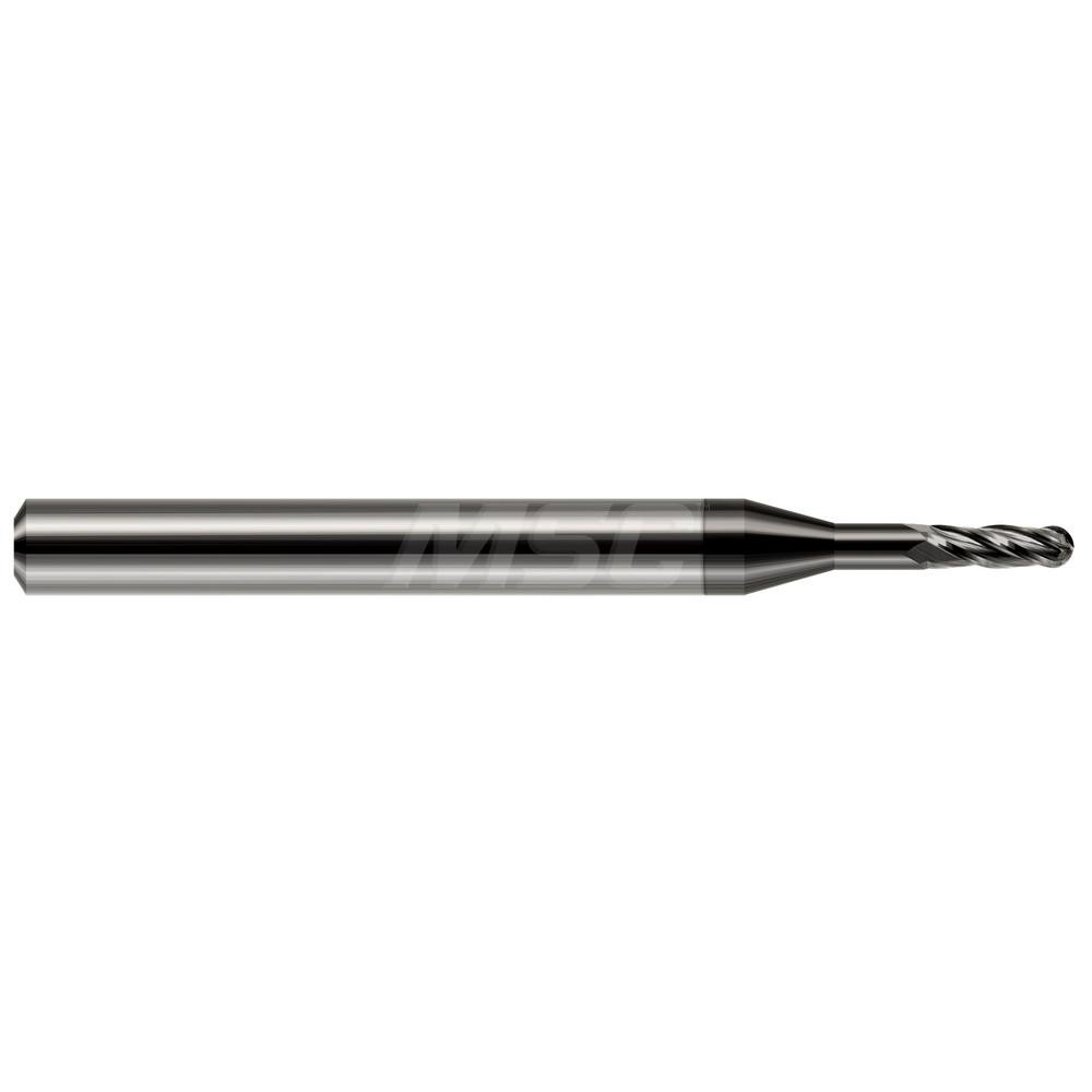 Harvey Tool - Ball End Mill: 1/32" Dia, 3/32" LOC, 4 Flute, Solid Carbide | MSC Direct