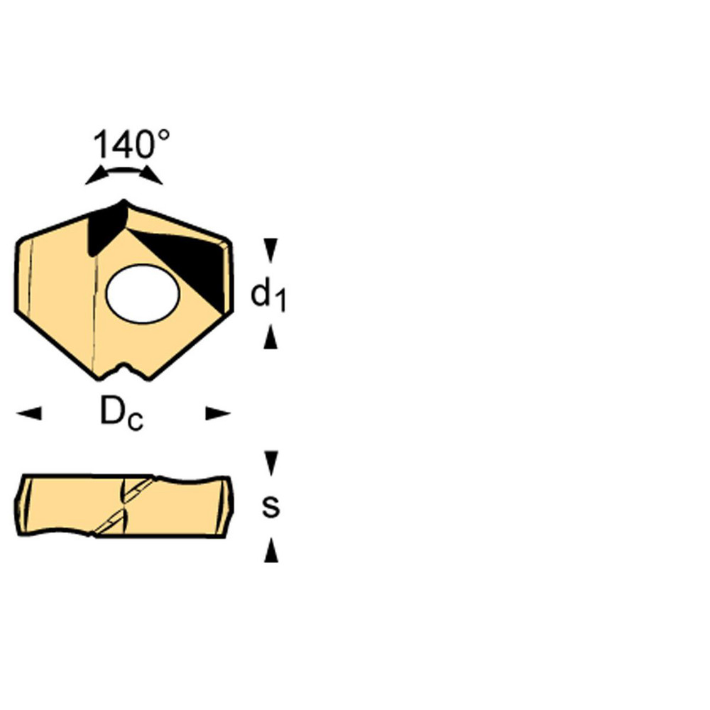 Walter - Replaceable Drill Tips: P6006-D3175R WPP25, 1.2500" Dia, 140 ...