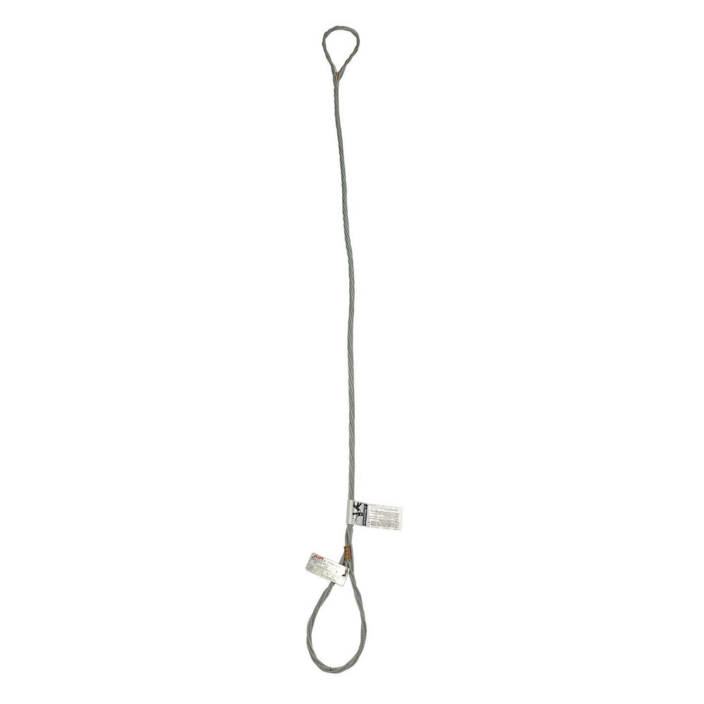 Lift America - Eye & Eye Wire Rope Sling: 8' Long | MSC Direct