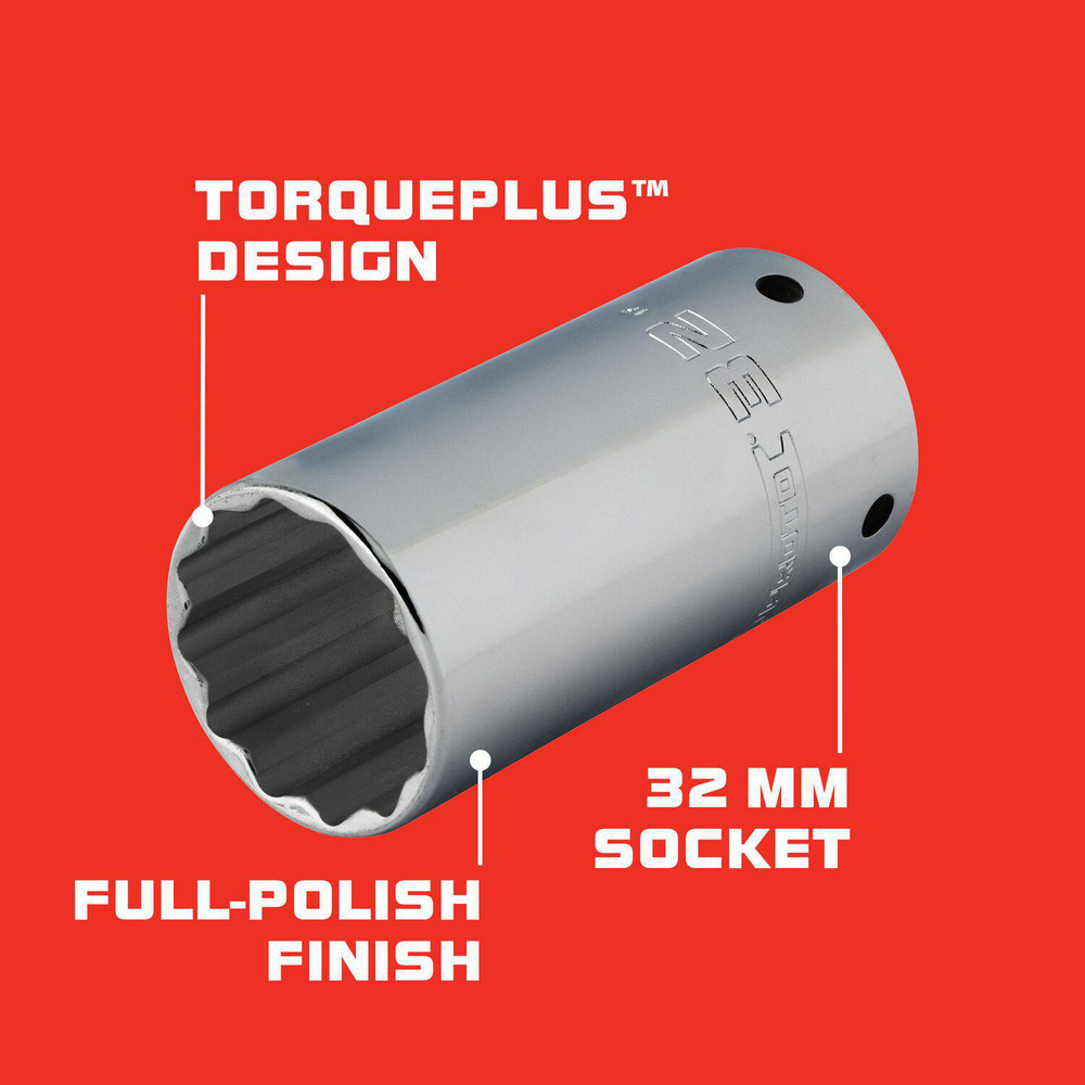 Proto - Deep Hand Socket: 1/2" Drive, 32.00 mm Socket, 12-Point | MSC ...