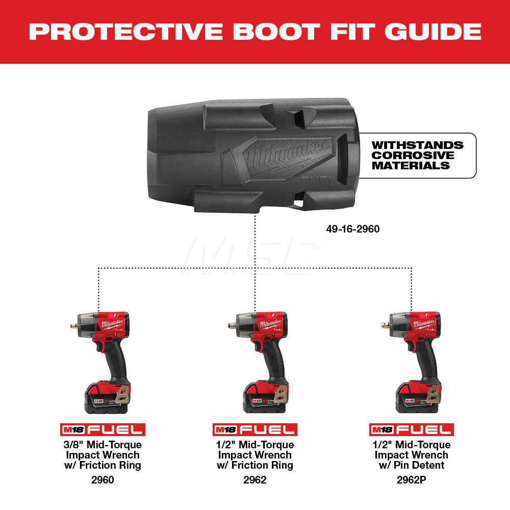 Milwaukee Tool - Impact Wrench & Ratchet Accessories: Type: Protective ...