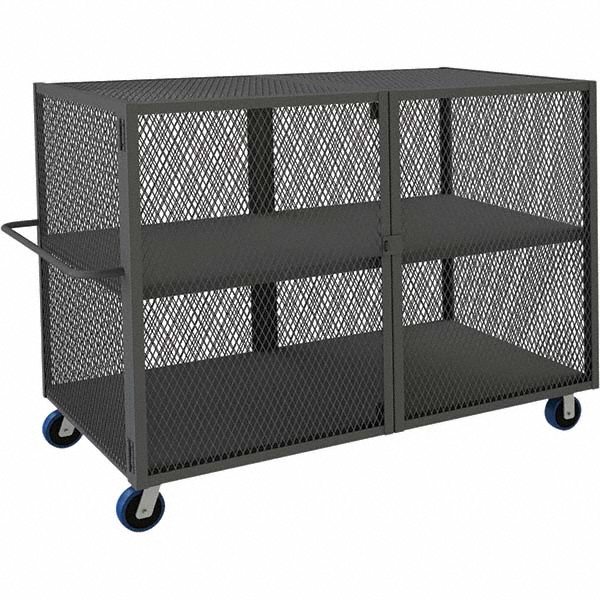 Durham - Mesh Security Truck: 2,000 lb Capacity, 2 Shelf | MSC Direct
