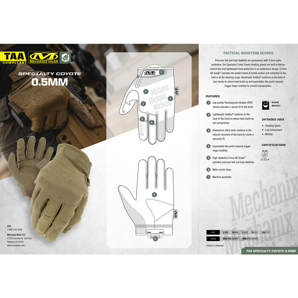Mechanix Wear - Work Gloves: Mechanix Wear Specialty 0.5mm, Size Large ...