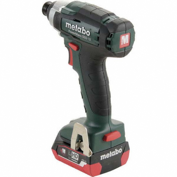Metabo - 12 Volt, 1/4" Drive, 85 Ft/Lb Torque, Cordless Impact Driver ...