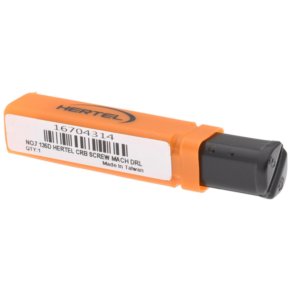 Hertel - Screw Machine Length Drill Bit: Size #7, 135 deg Point, Solid ...