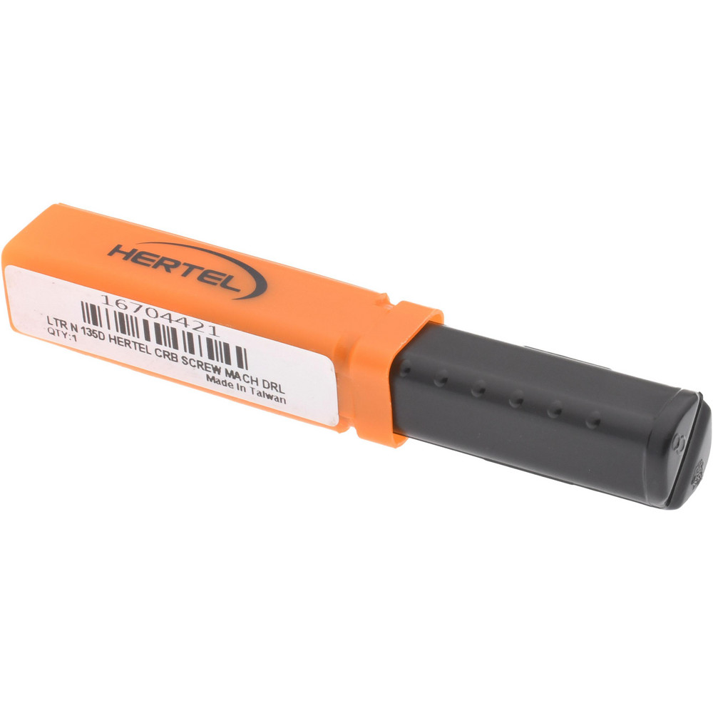 Hertel - Screw Machine Length Drill Bit: Letter N, 135 deg Point, Solid ...