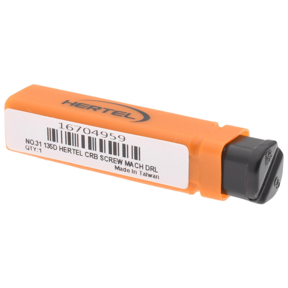 Hertel - Screw Machine Length Drill Bit: #31 (0.1200) Dia, 135 deg ...