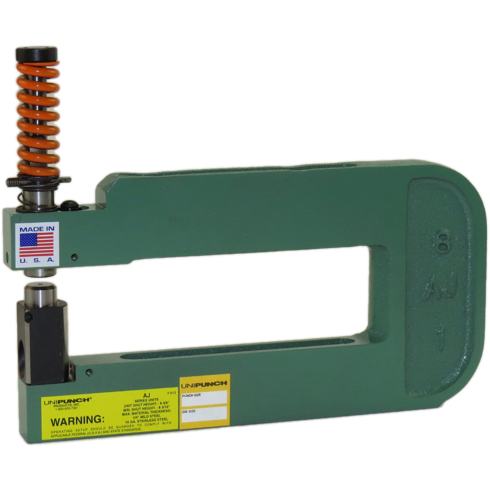 Unipunch - Ironworkers; Throat Depth (Inch): 8 - 16764102 - MSC ...