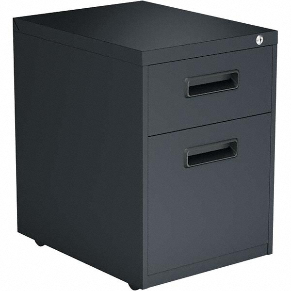 ALERA - Pedestal File Cabinet: 2 Drawer, Steel, Charcoal | MSC Direct
