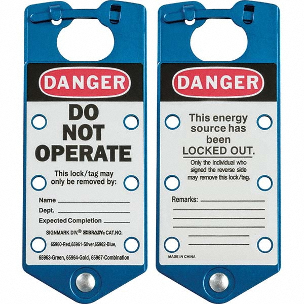 Brady - Lockout Hasp: Snap-On Hasp, Single Jaw, 6 Padlocks | MSC Direct
