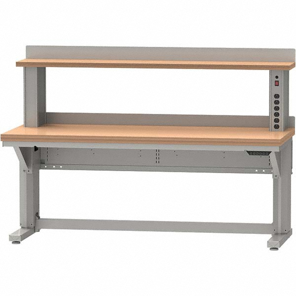 LISTA - Stationary Work Bench: 72" Wide, 30" Deep, 35-1/4" High, 1000 ...