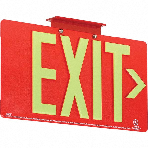 Hubbell Lighting - Illuminated Exit Signs; Number of Faces: 1; Light ...