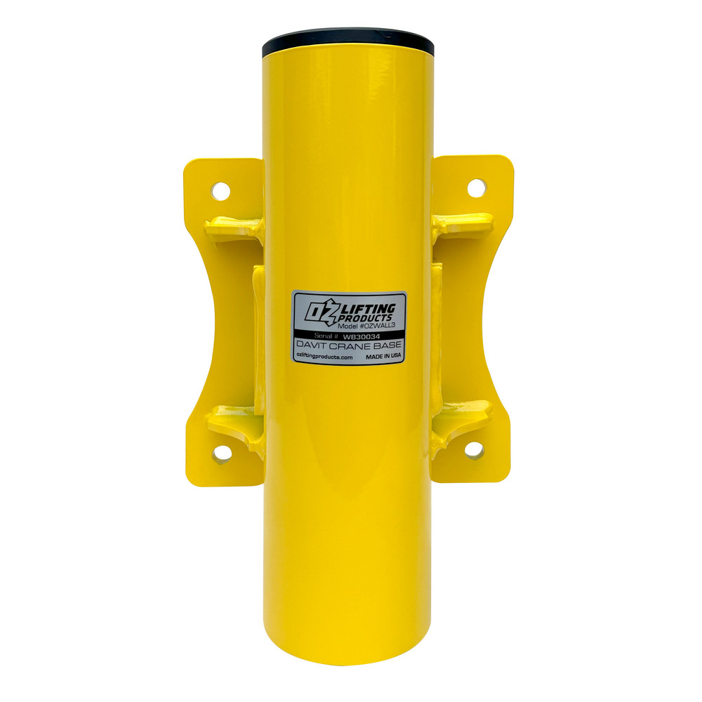 OZ Lifting Products - Davit Crane Bases: Base Type: Wall Mount Base ...