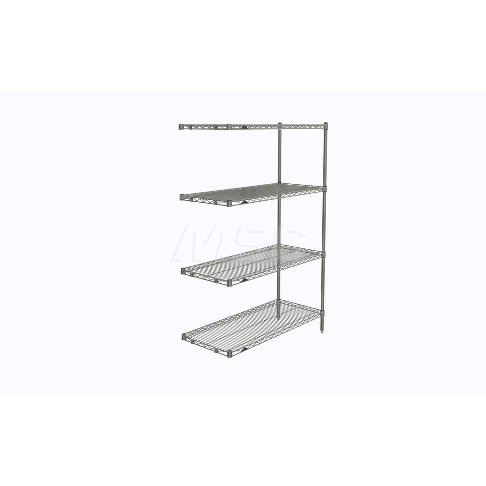 Metro - Add-On Unit Wire Shelving: 4 Shelves | MSC Direct