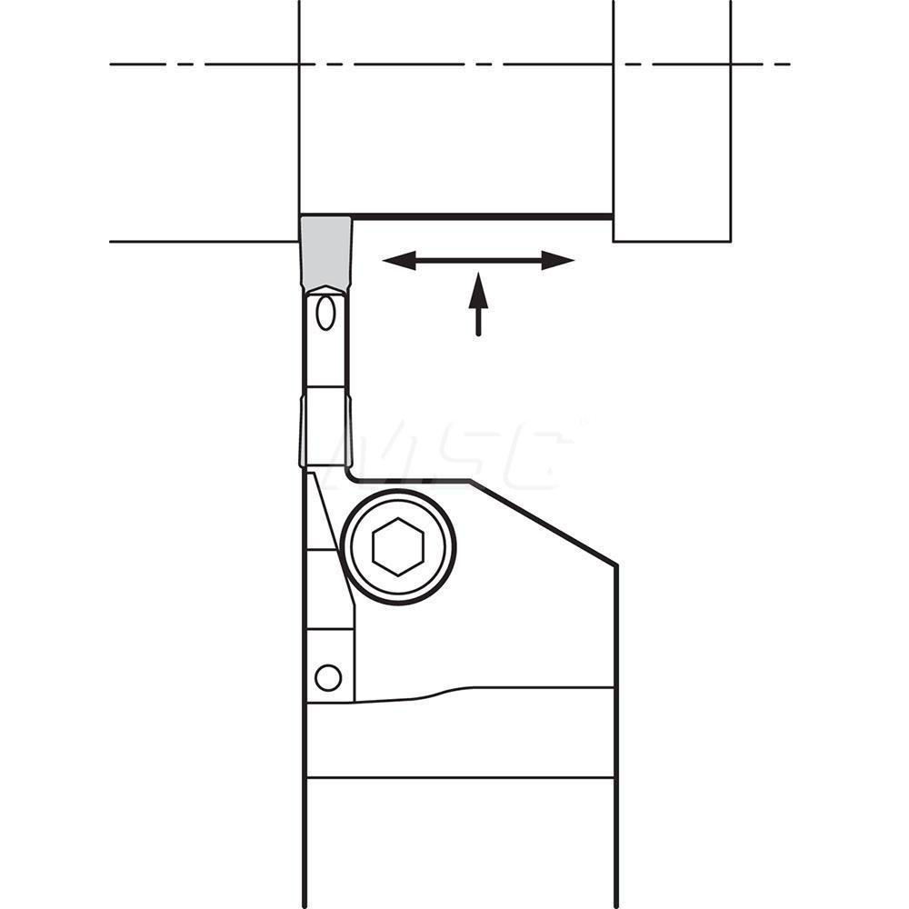Kyocera - Indexable Grooving Toolholder: KGDL2020K3T06JCT, External ...