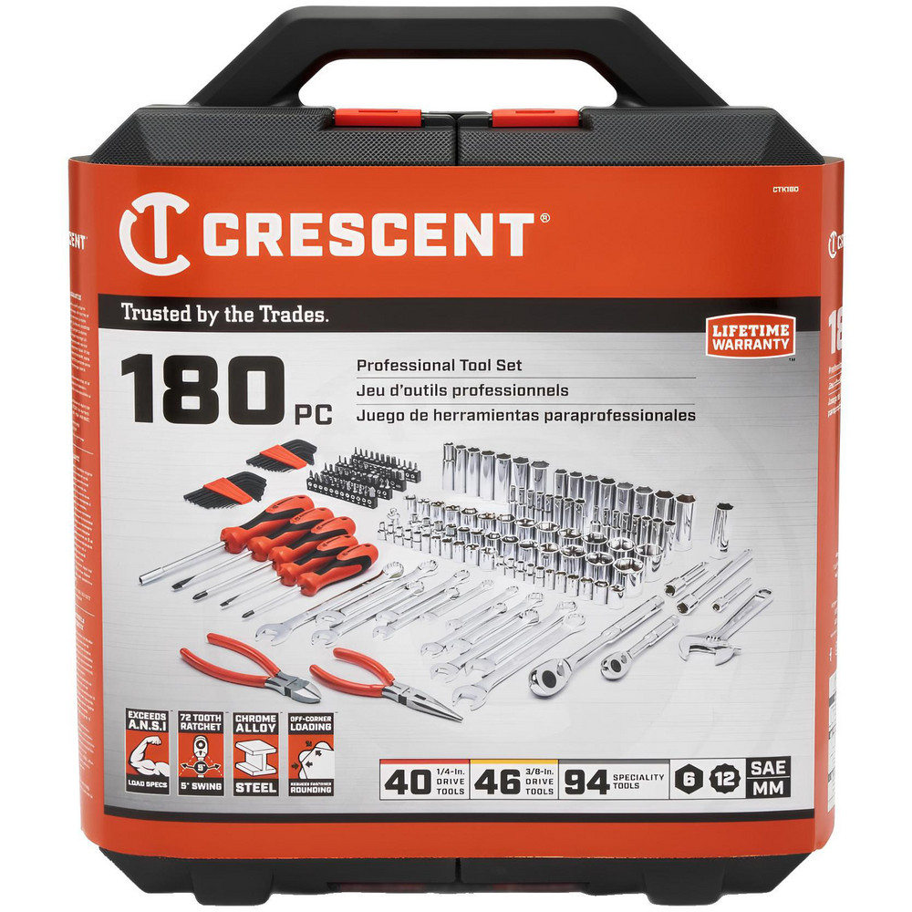 Crescent - Mechanic's Tool Set: 180 Pc | MSC Direct