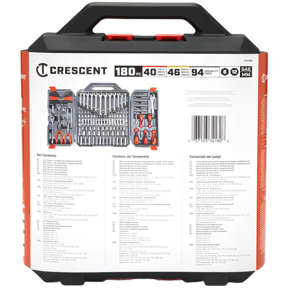 Crescent - Mechanic's Tool Set: 180 Pc | MSC Direct