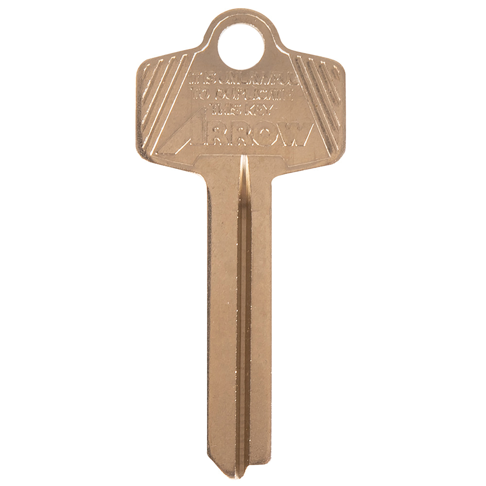 Arrow Lock - 1D KYWY EMBOSSED 50/PK BRS 6/7-PIN KEY BLANK | MSC Direct