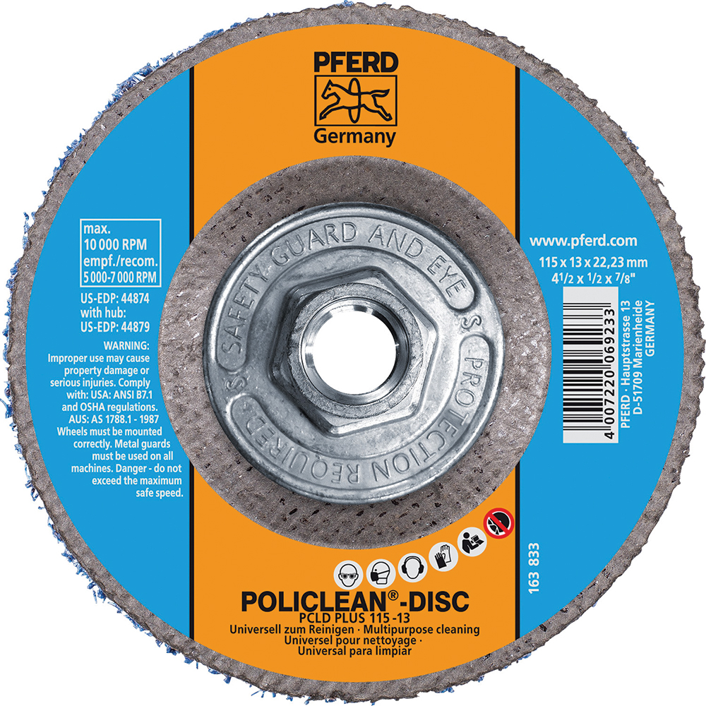 PFERD - Deburring Disc: 4-1/2" Dia, 5/8" Hole, Aluminum Oxide | MSC Direct