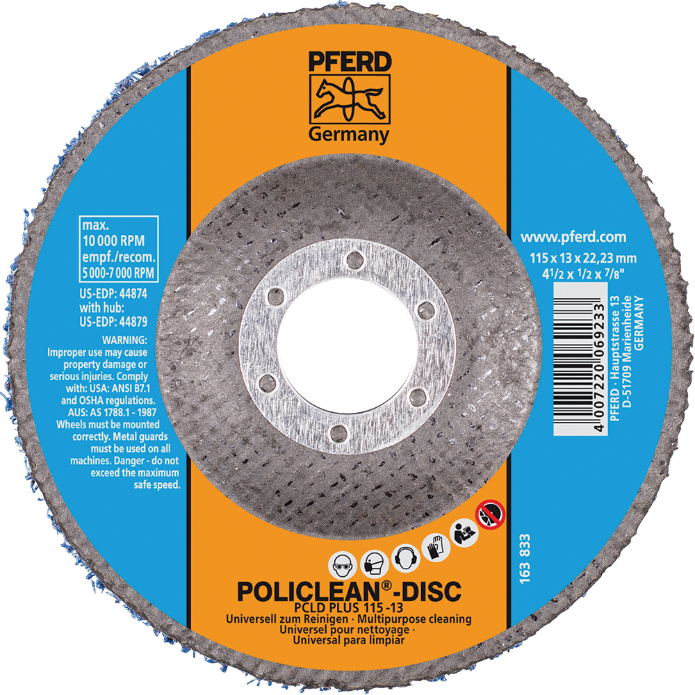 PFERD - Deburring Disc: 4-1/2" Dia, 7/8" Hole, Aluminum Oxide | MSC Direct