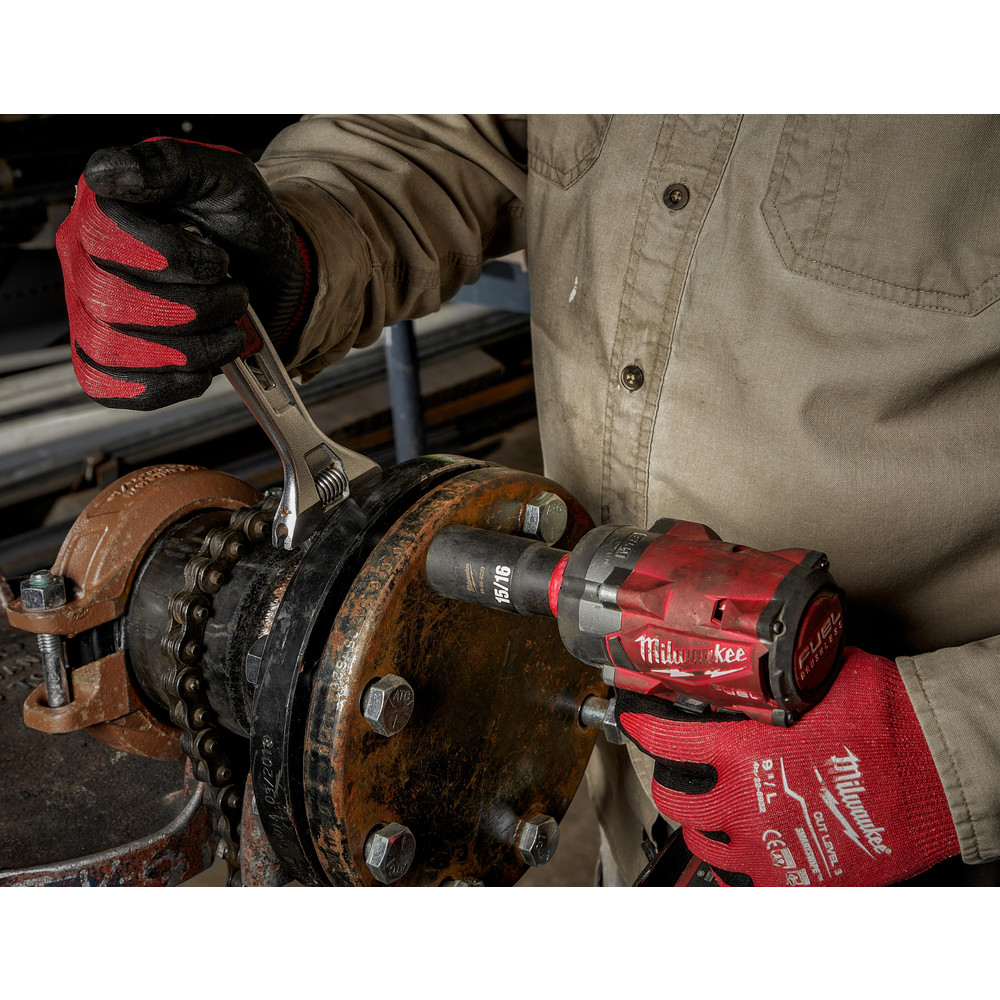 Milwaukee Tool - Impact Socket: 1/2" Drive, 15/16" Socket, Hex Drive ...